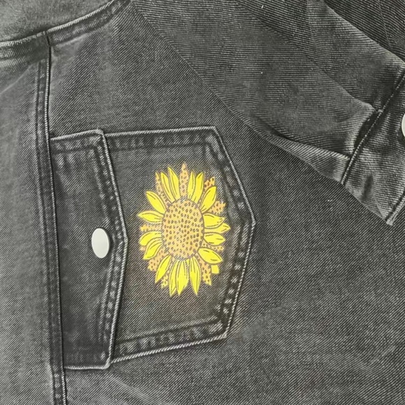 Jackets & Coats | Dark Grey Sunflower Denim Jacket | Poshmark